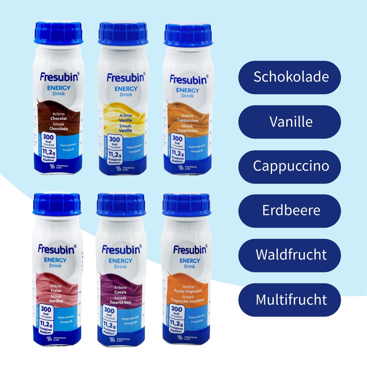 Fresubin ENERGY Mischkarton 6x4x200ml– sechs Sorten